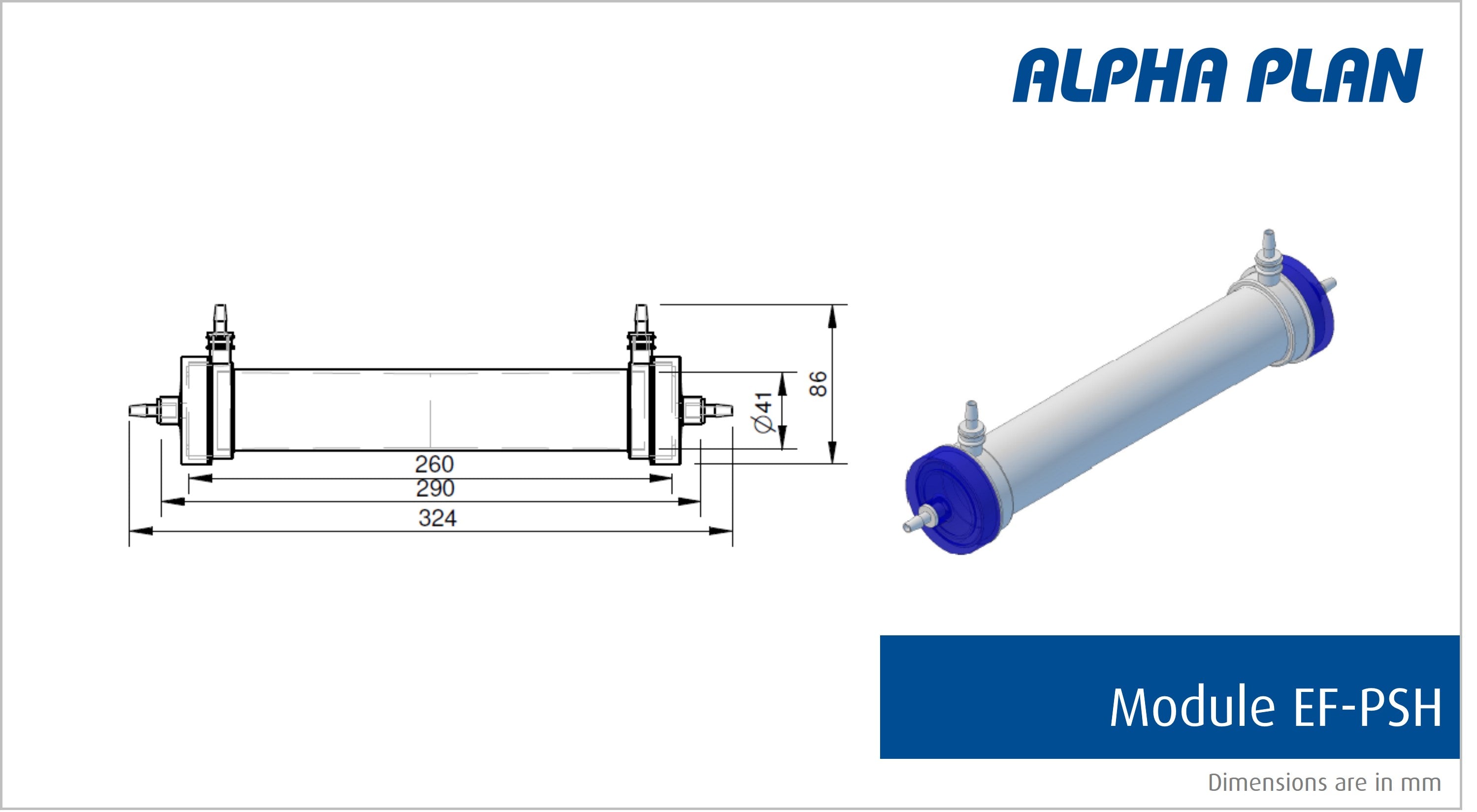 Hollow fiber filter - EF-PSH – Membrane Modules - Alpha Plan