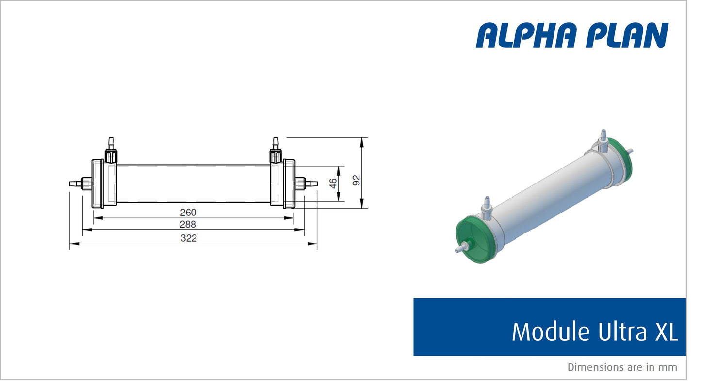 Hollow fiber filter - Ultra XL- 5 kDa – Membrane Modules - Alpha Plan