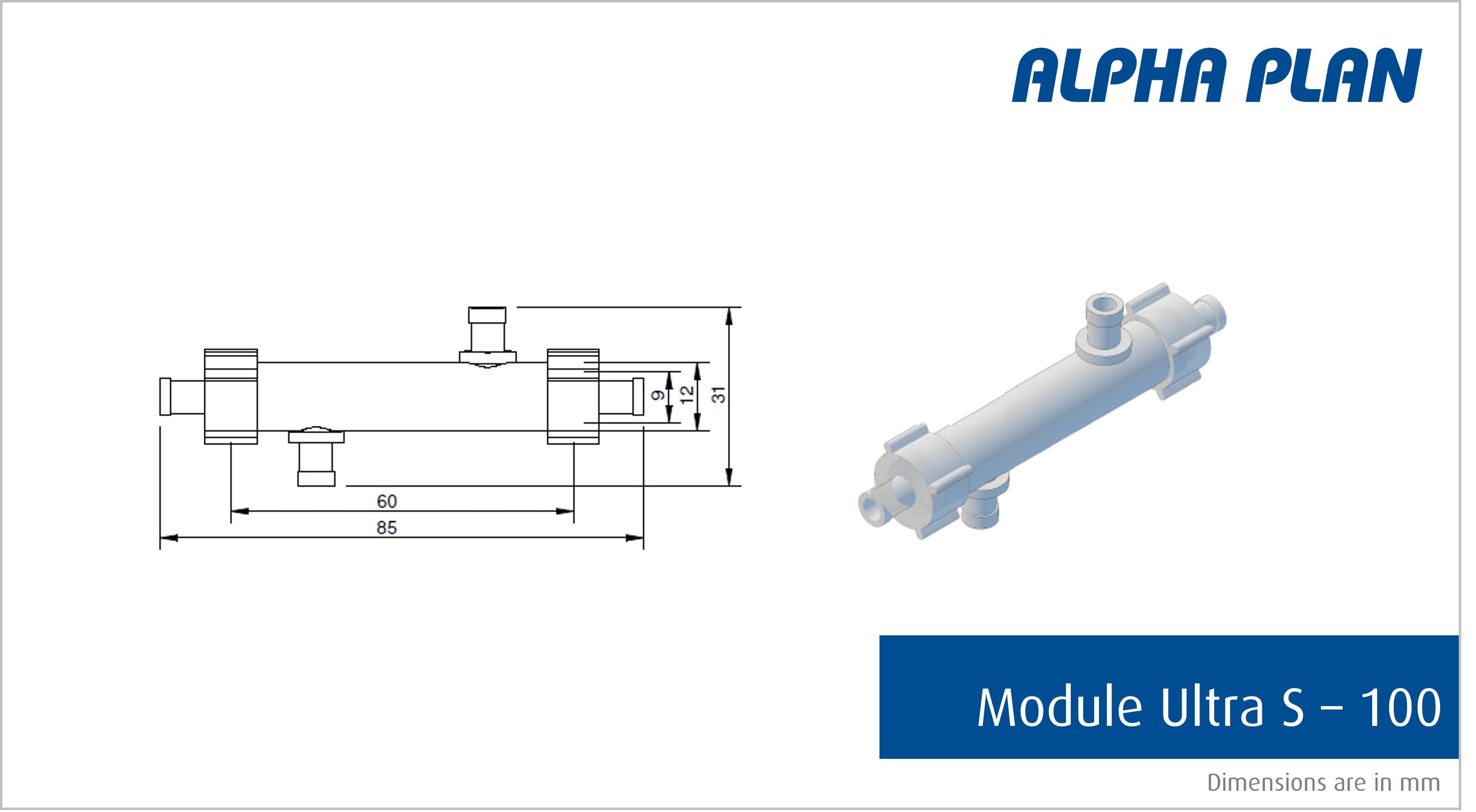 Hollow fiber filter - Ultra S - 100 / 5 kDa – Membrane Modules - Alpha Plan
